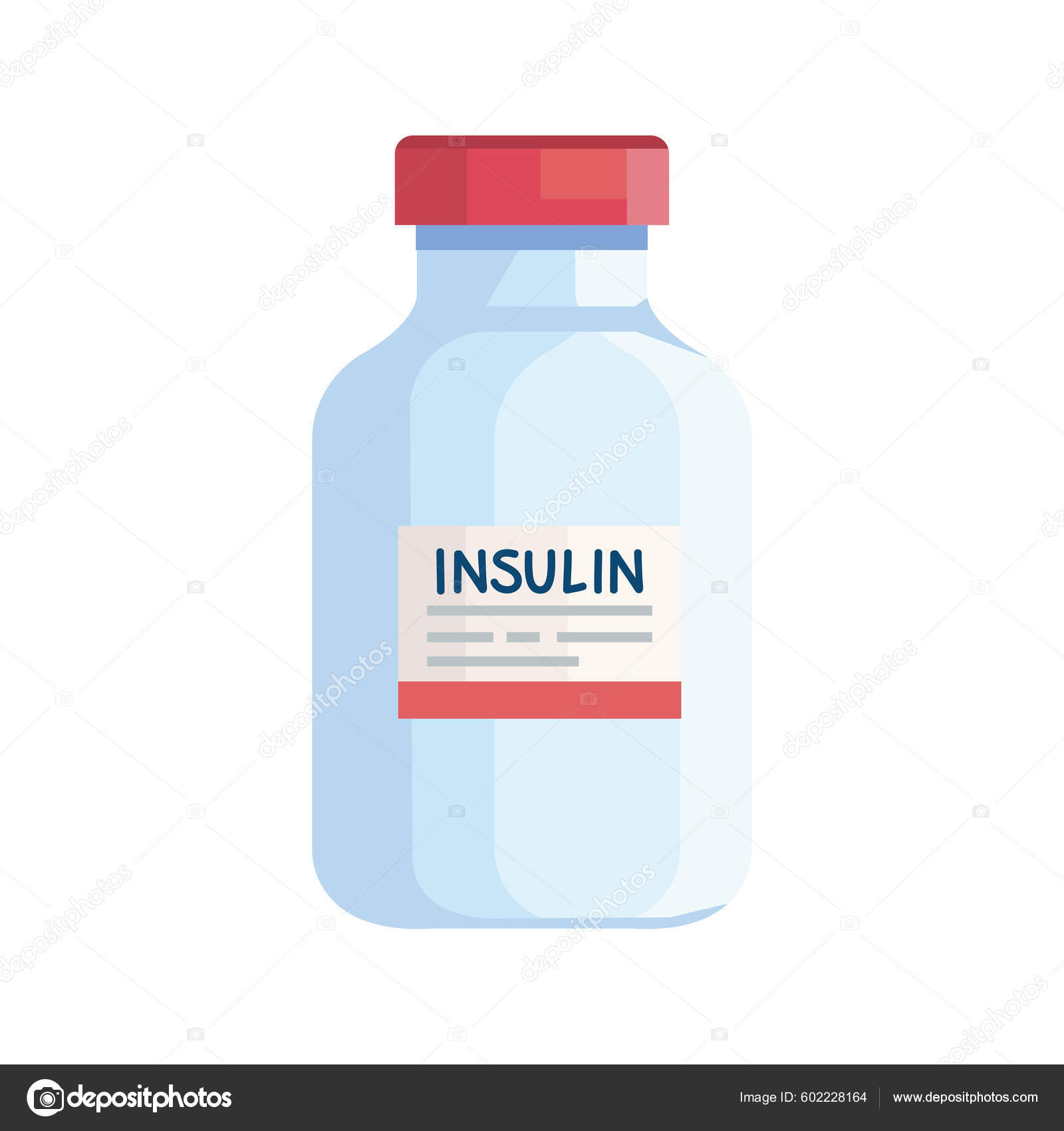 Insulin Vial Medical Isolated Icon Stock Vector by ©yupiramos 602228164