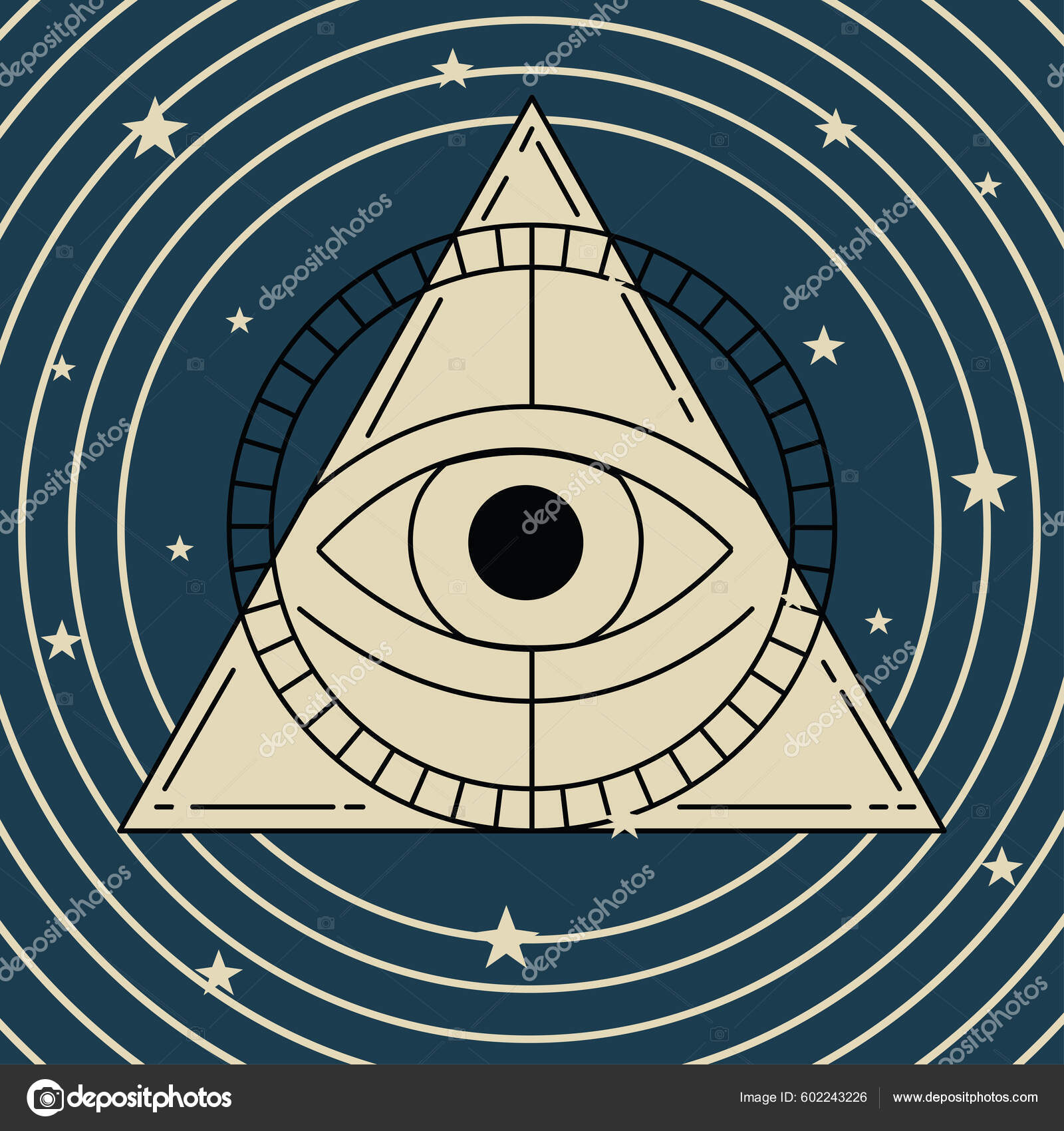 Astrology Triangle Eye Symbol Vector de stock por ©yupiramos 602243226