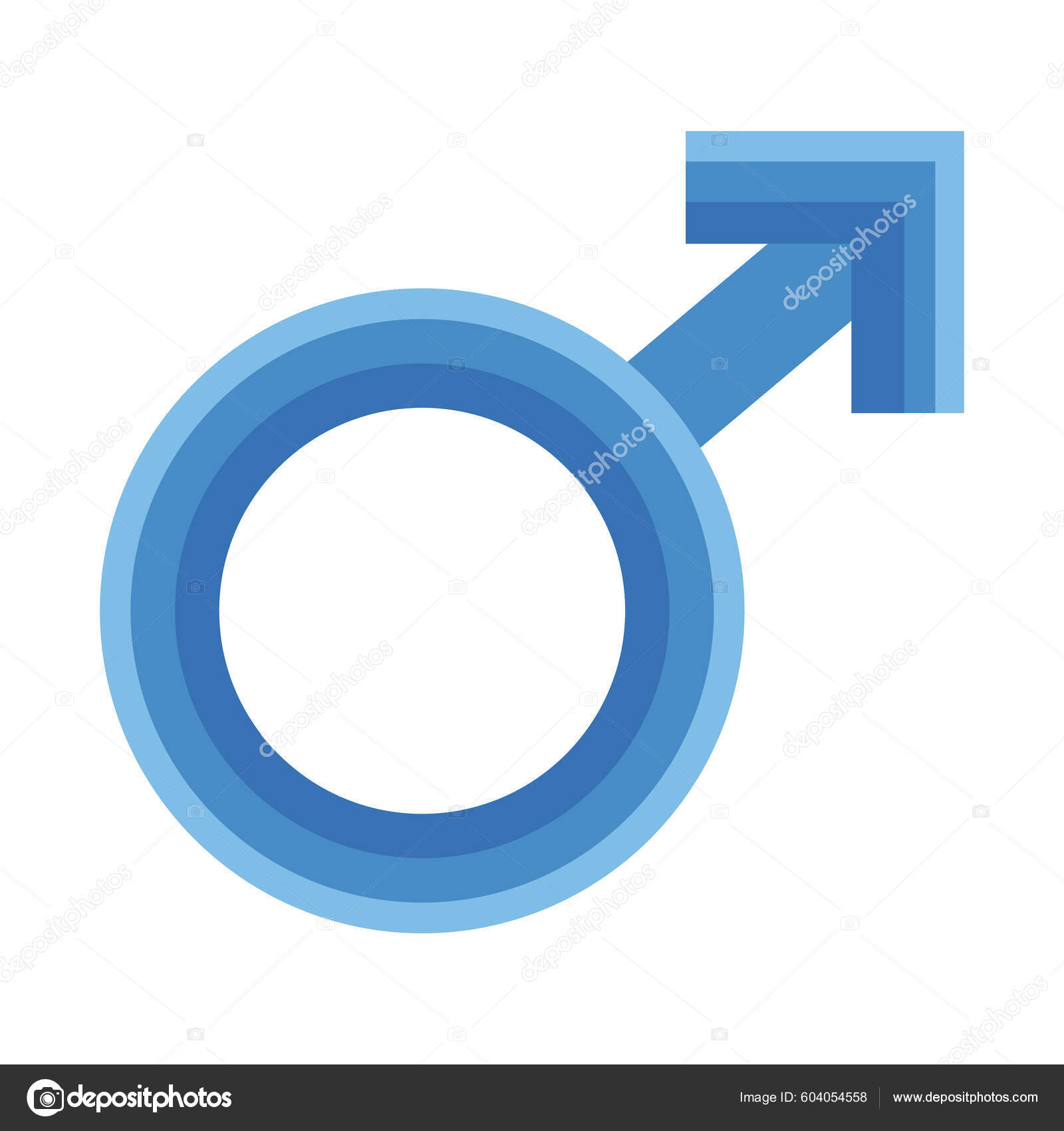 Blue Male Gender Symbol Icon Stock Vector by ©yupiramos 604054558