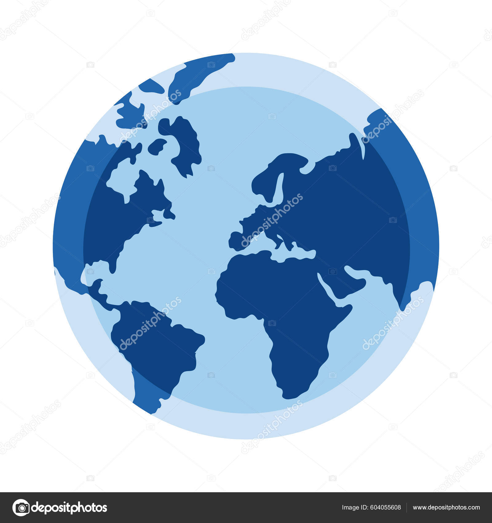 Blue World Planet Earth Isolated Icon Stock Vector by ©yupiramos 604055608