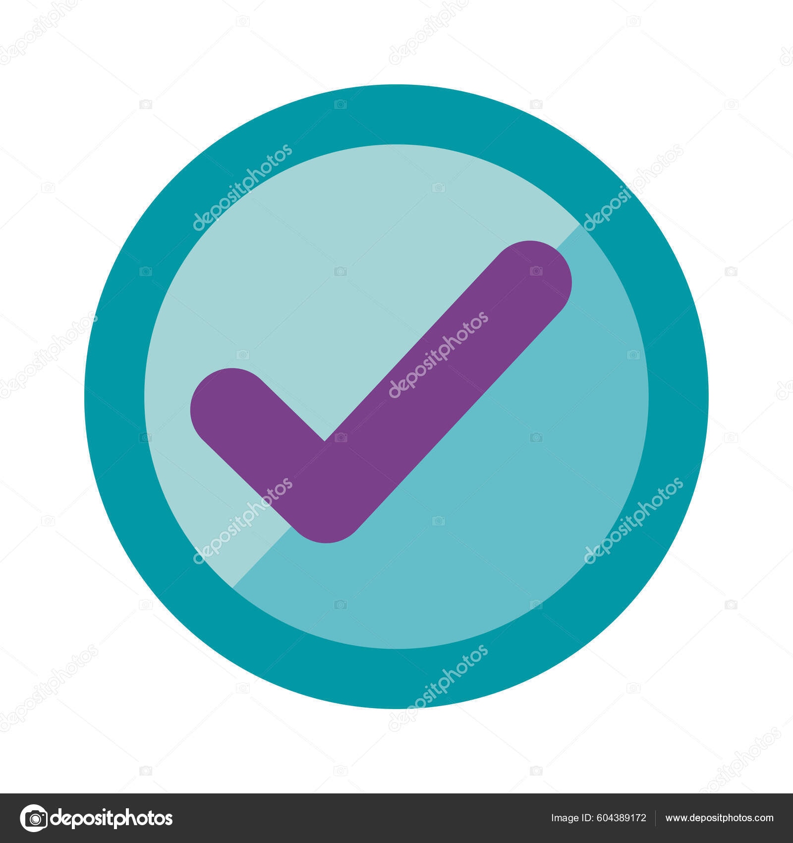 Check Symbol Circle Icon Vector de stock por ©yupiramos 604389172