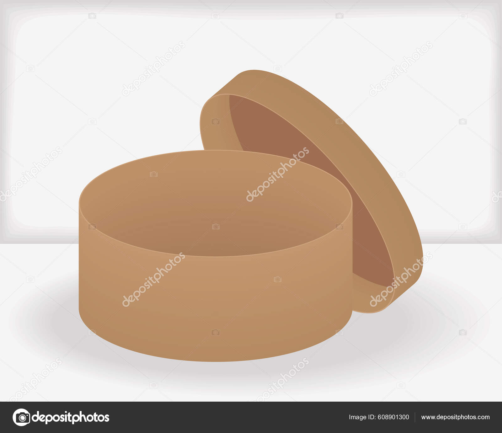 Caja Circular Caja Cartón Icono Maqueta Vector de stock por ©yupiramos ...