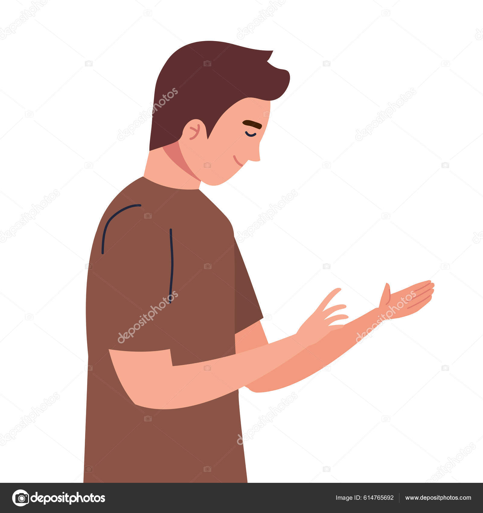 Young Man Sideview Position Character Stock Vector Image by ©yupiramos ...