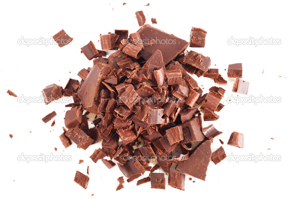 Broken chocolate bar on a white background — Stock Photo © Alexandra ...