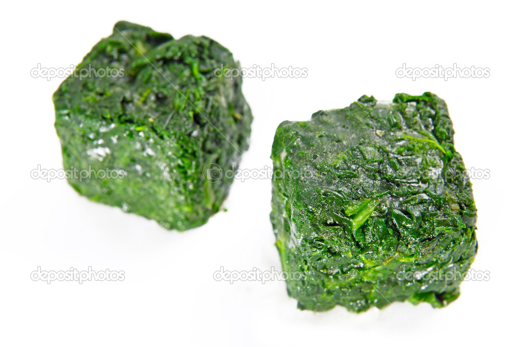 Blocks of frozen spinach Stock Photo by ©Alexandra Lande 39328375