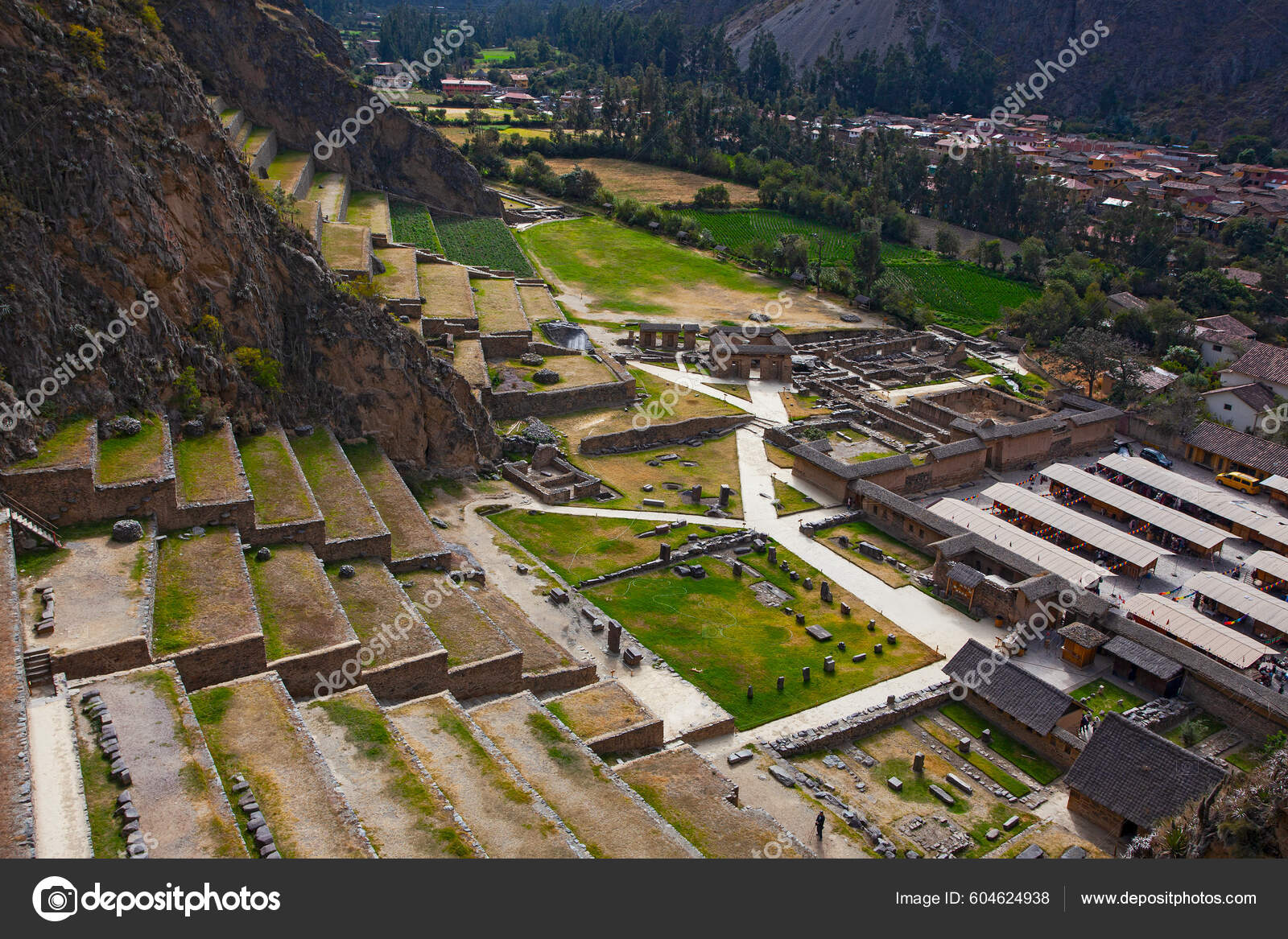 Inca Fortress Terraces Temple Hill Ollantaytambo Peru — Stock Photo ...