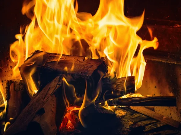 fire in stove - close up - Stock Image - Everypixel
