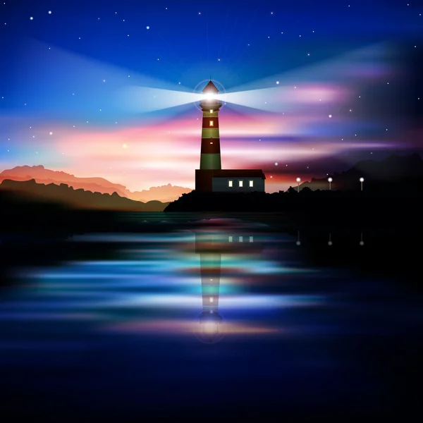Abstract background with lighthouse Stock Vector Image by ©lembit #34729305