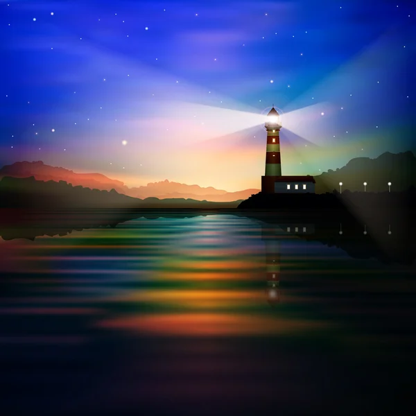 Abstract background with lighthouse Stock Vector Image by ©lembit #34729305