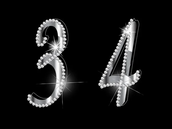 Vector: diamond numbers | Diamond numbers — Stock Vector © sarininka ...