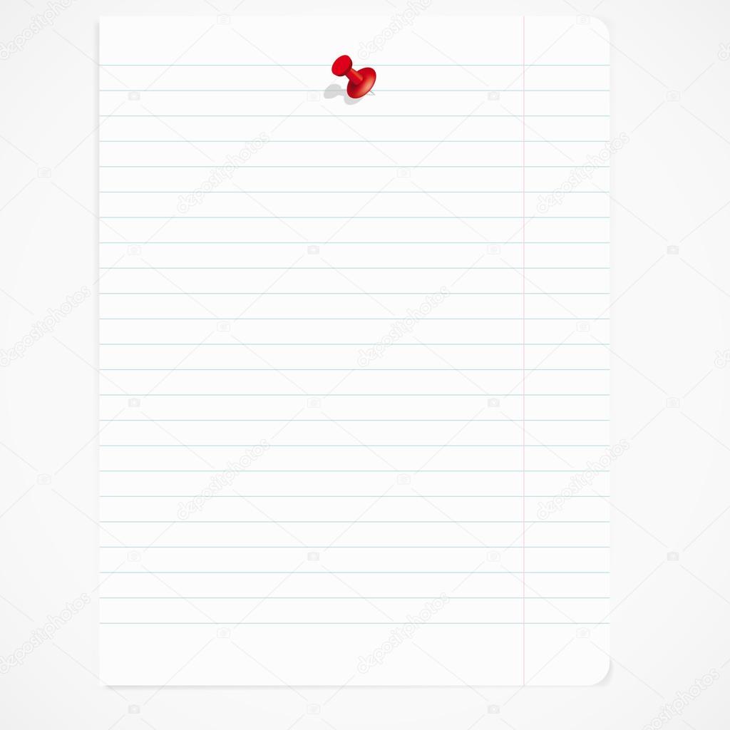 Sheet pinned the button. Stock Vector Image by ©OlgaYakovenko #13271891