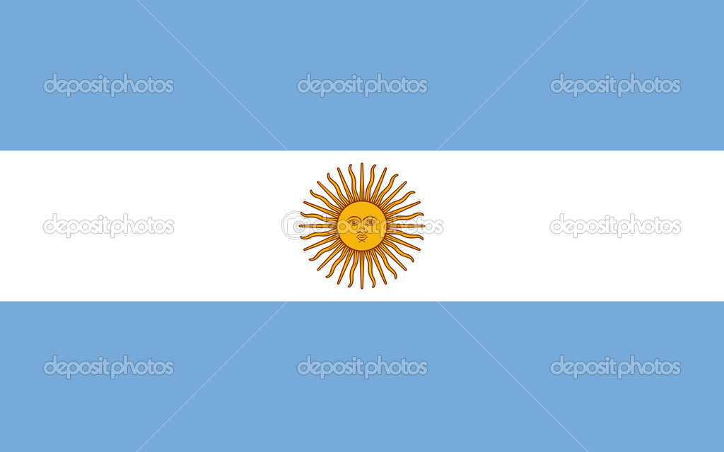 Flag of Argentina with Sun of May. — Stock Photo © mshch1 #20140069