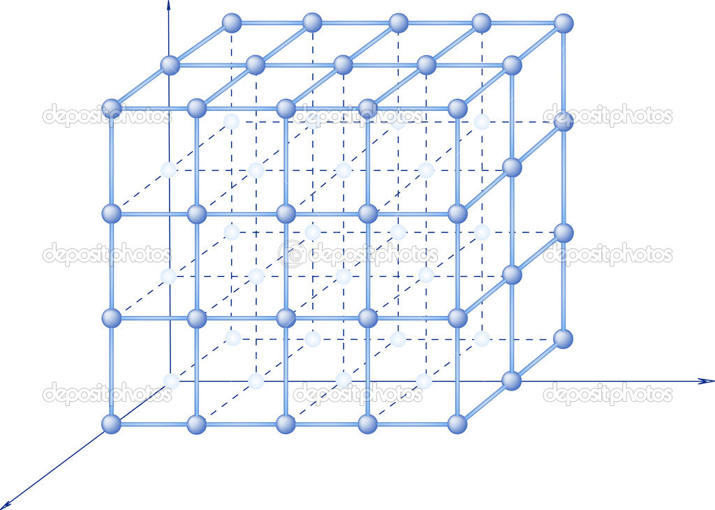 Reticolo cristallino molecolare — Vettoriali Stock © vanias #21587863