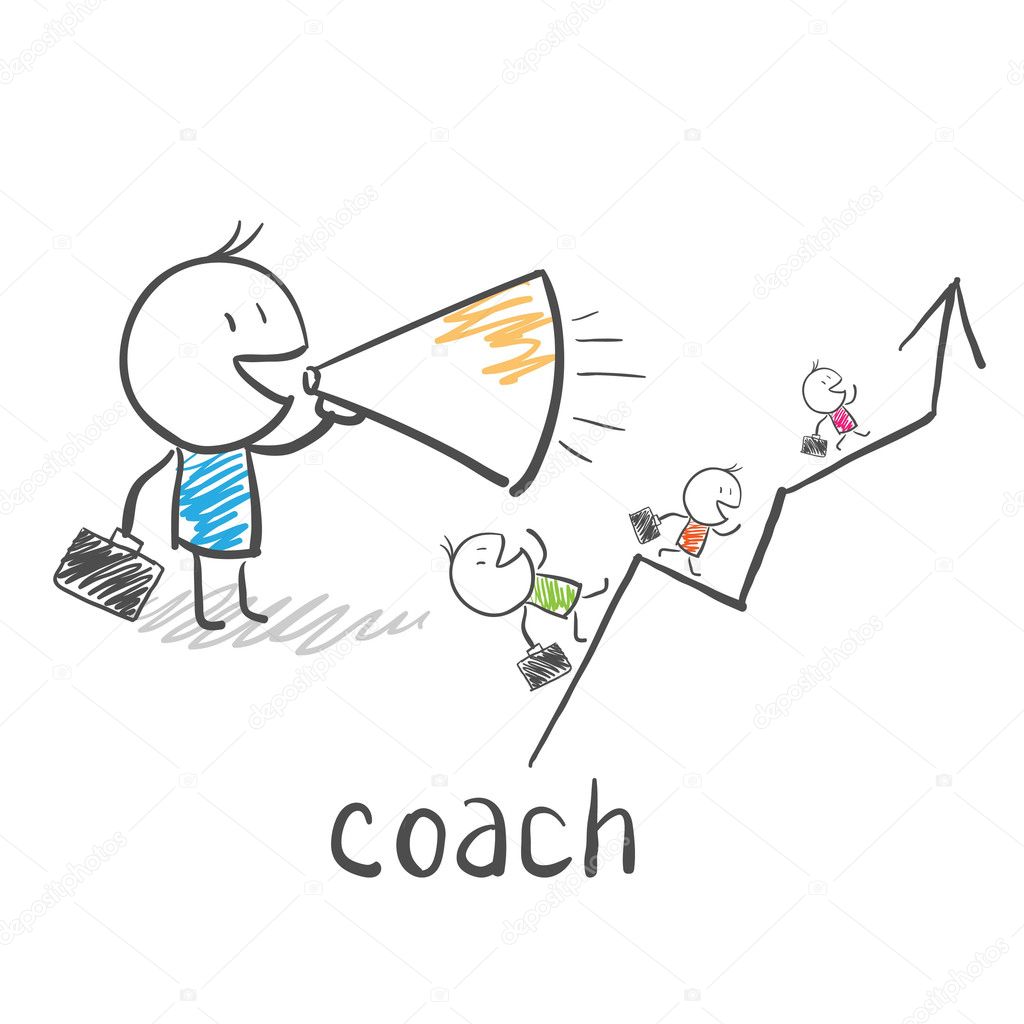 Business coach, trainer — Stock Vector © file404 #13672700