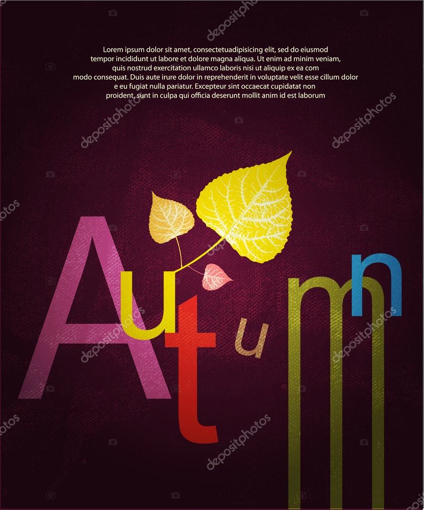 Autumn print background Stock Vector Image by ©file404 #13672893