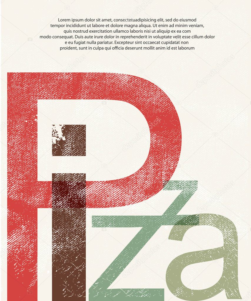 Pizza. Design print retro background Stock Vector by ©file404 #13673891