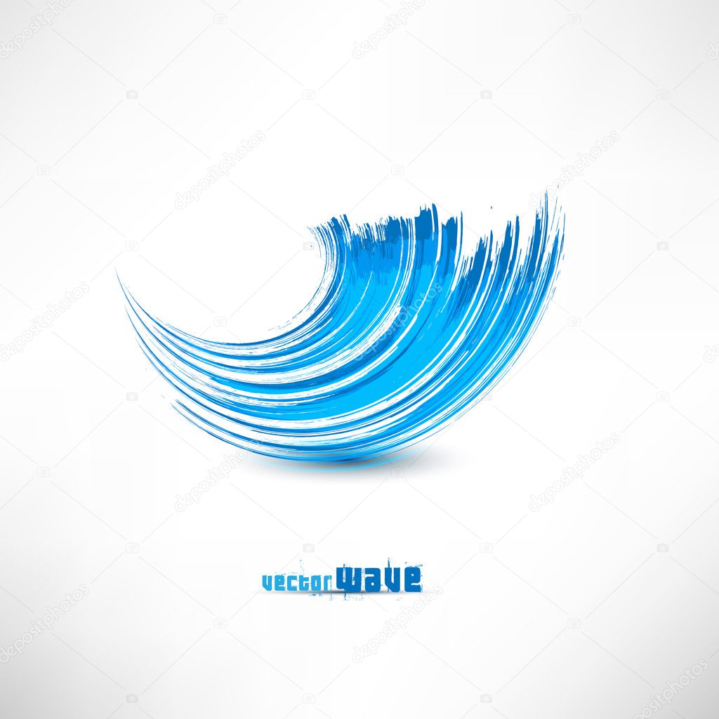 Blue wave sign — Stock Vector © file404 #13674086