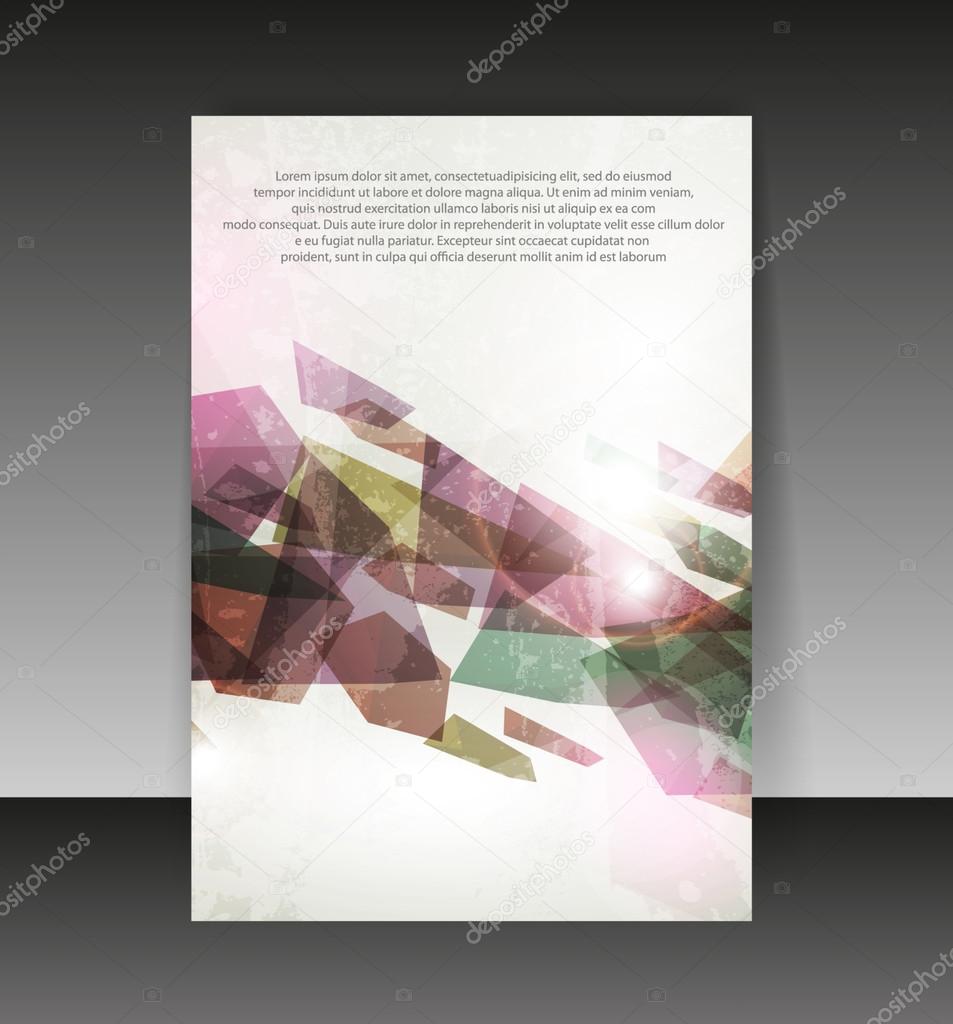 Flyer or cover design. Folder design content background. editabl Stock ...