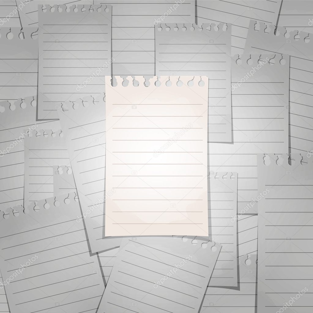 Spiral lined notepad sheet. Stock Vector Image by ©file404 #13677033