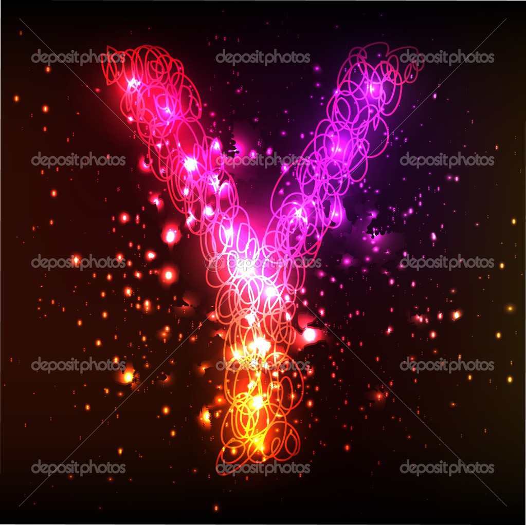 Neon Light Alphabets. Letter Y — Stock Photo © file404 #13754030
