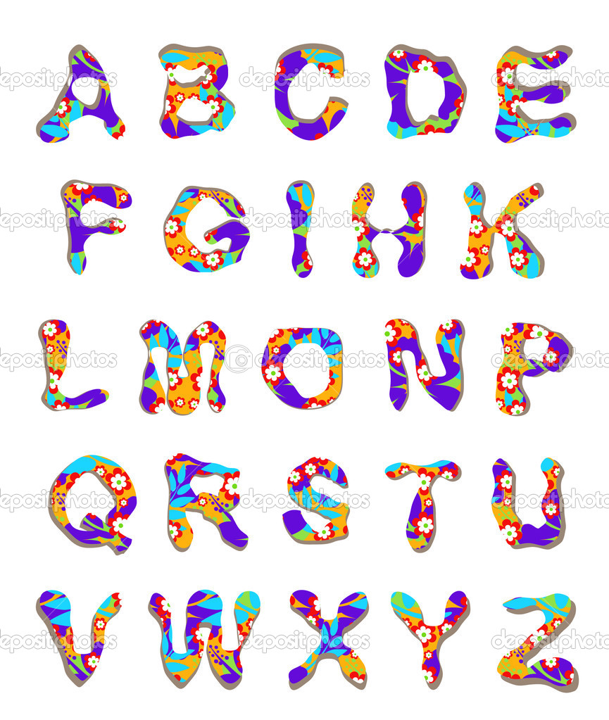 Abstract background with colorful letters Stock Illustration by ...