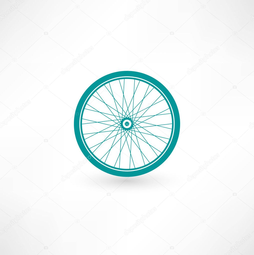 Bicycle Wheel Symbol Stock Vector by ©file404 #14446631