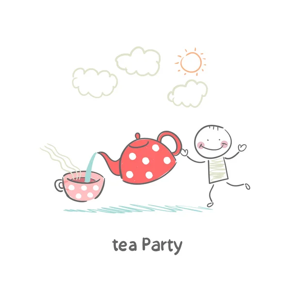 Tea party cartoon Vector Art Stock Images | Depositphotos