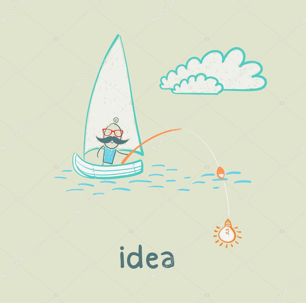 Man and idea Stock Vector Image by ©file404 #30383705