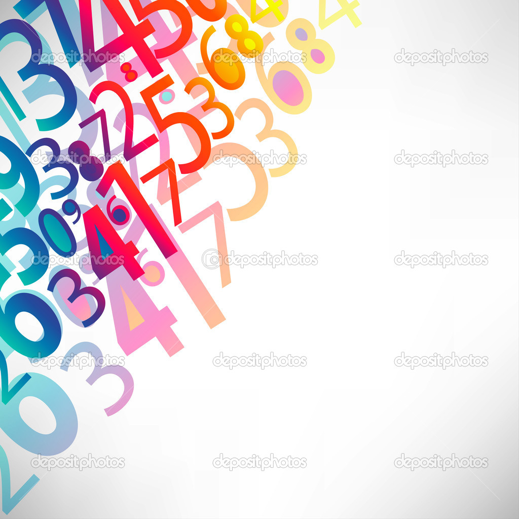 Abstract Colorful Background with numbers Stock Vector by ©file404 31219997