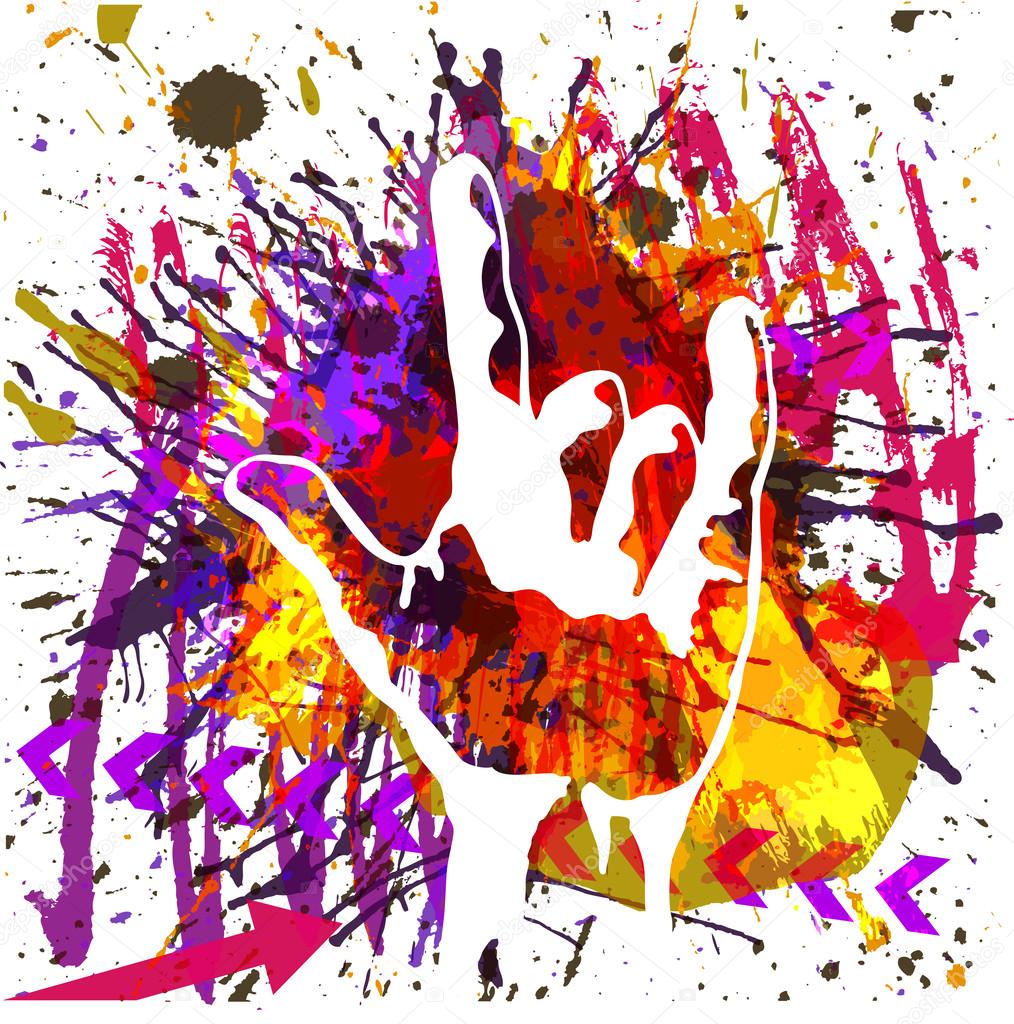 Heavy Metal Hand background . Stock Vector Image by ©file404 #31270793
