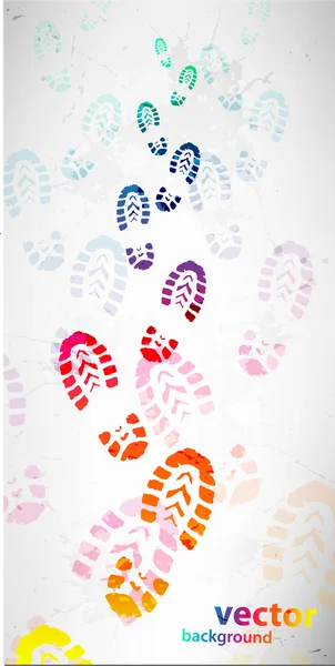 Colorful Shoe Prints