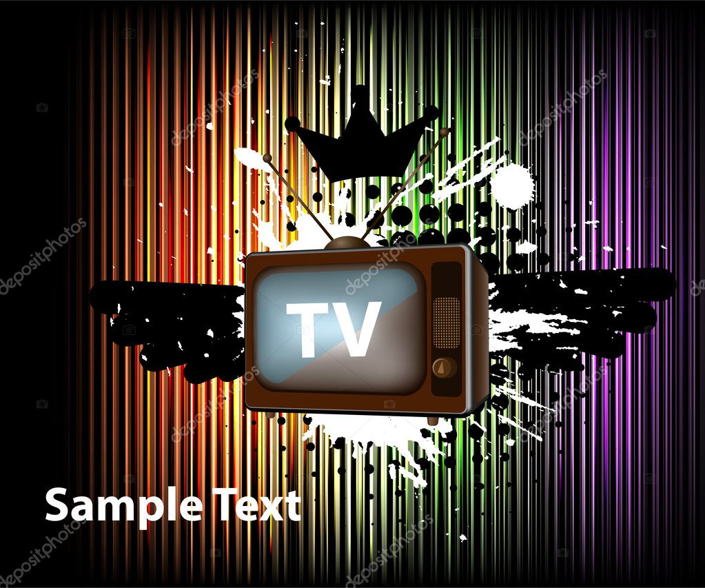 Retro TV background Stock Vector Image by ©file404 #32699433