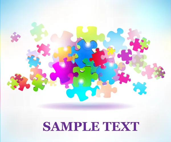 Abstract background made from puzzle pieces — Stock Vector © boroboro ...