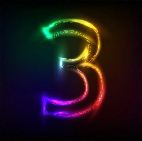 Neon number - 9 — Stock Vector © file404 #32898609