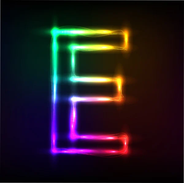 Vector alphabet. Neon letter T Stock Vector by ©file404 32898811