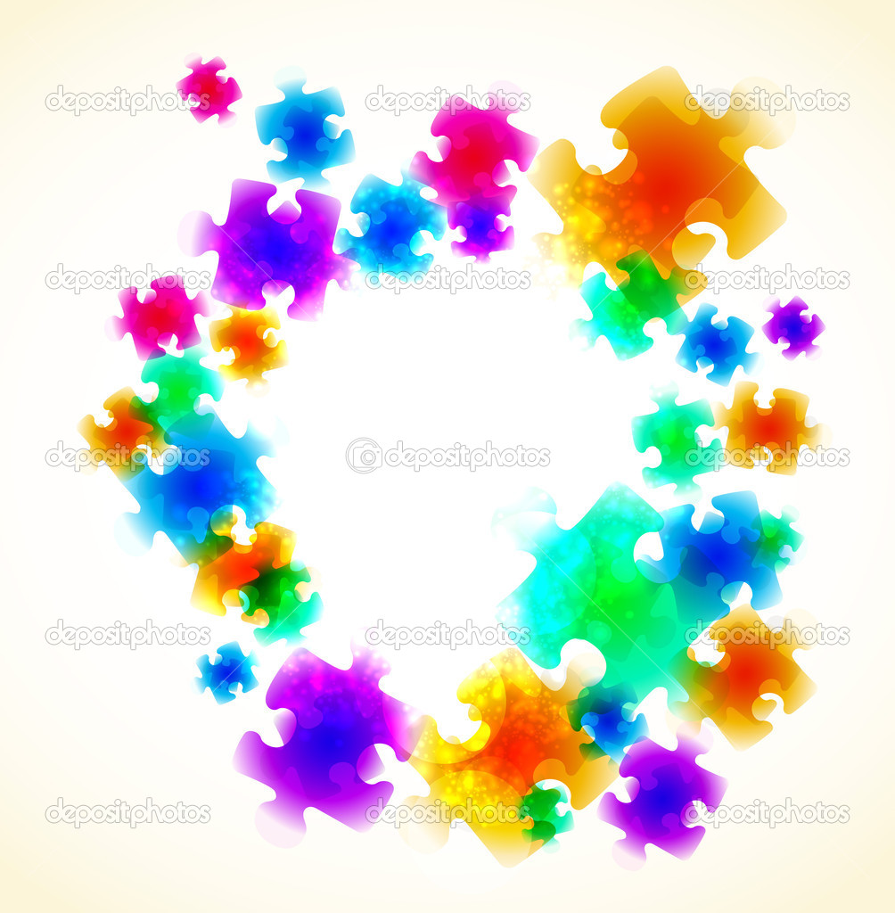 Abstract puzzle background Stock Vector Image by ©file404 #32894447