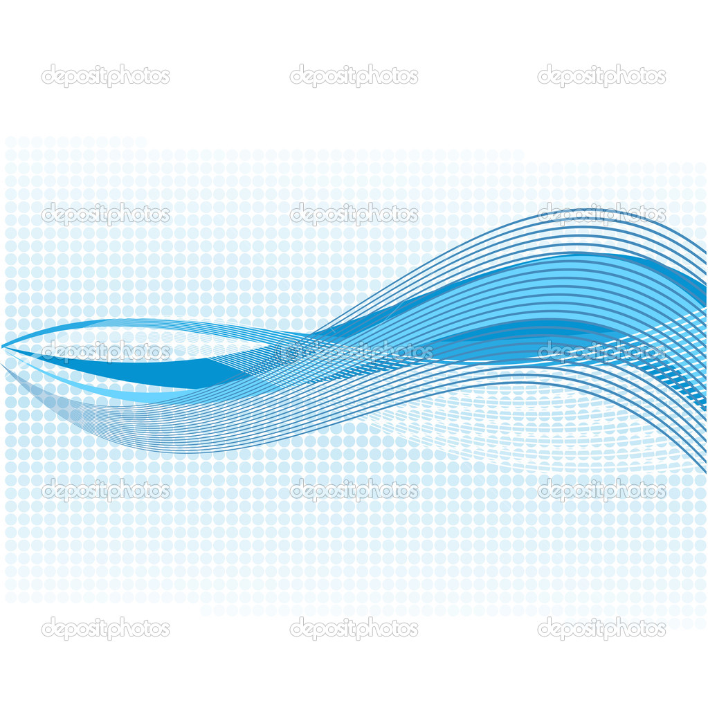 Blue wave abstract background Stock Vector Image by ©file404 #32895949