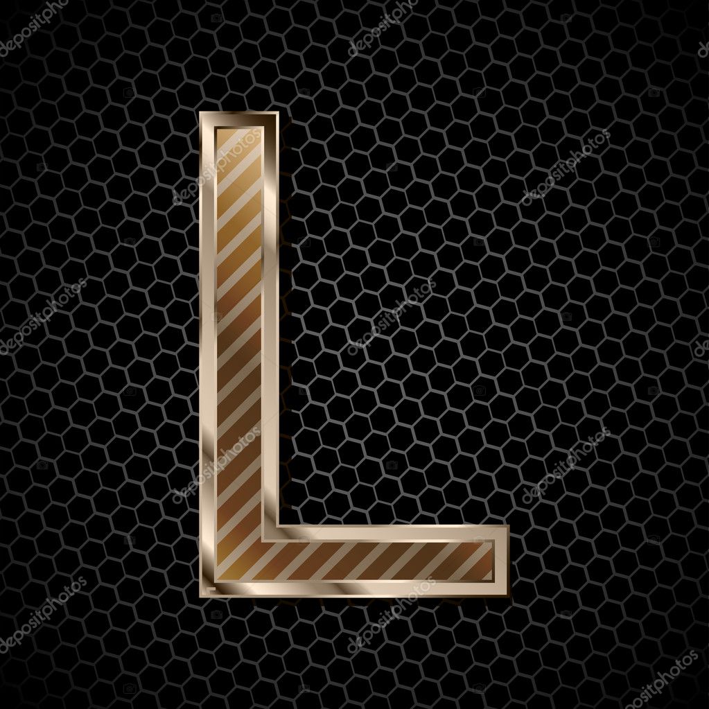 Metallic fuente. Letra L Vector de stock por ©file404 32896861