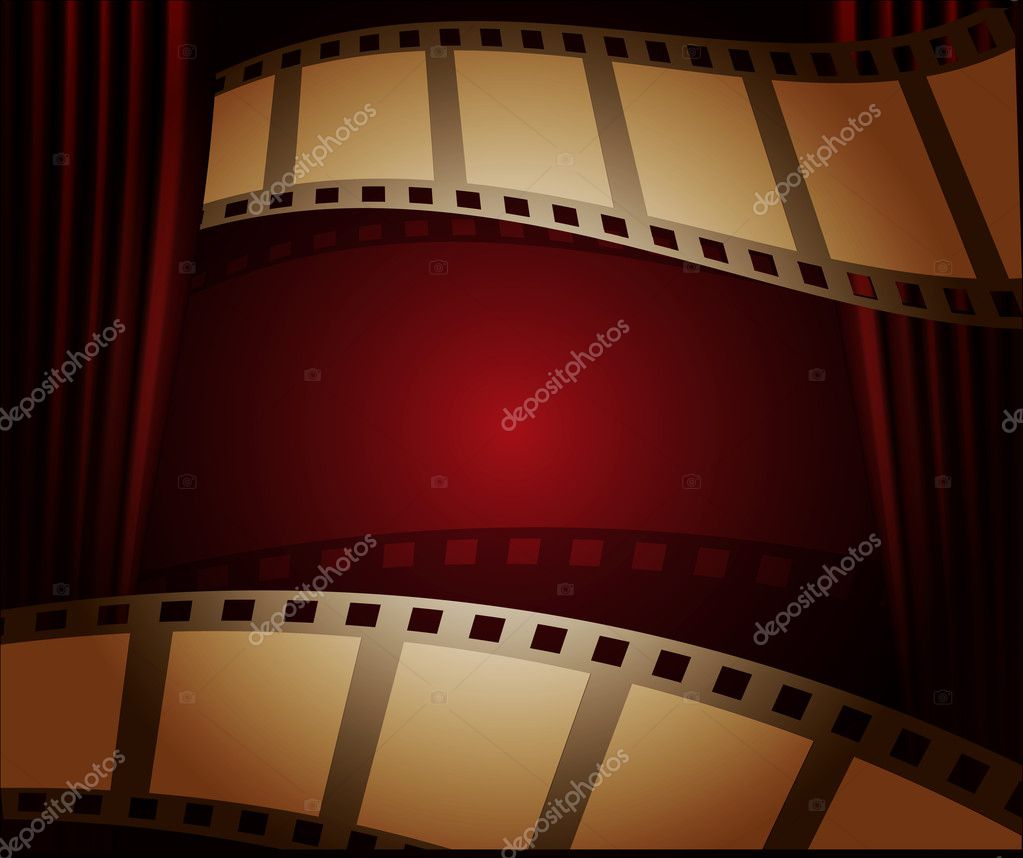 Red theater curtain and film background Stock Vector Image by ©file404 ...