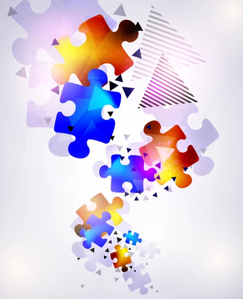 Abstract background made from puzzle pieces — Stock Vector © boroboro ...