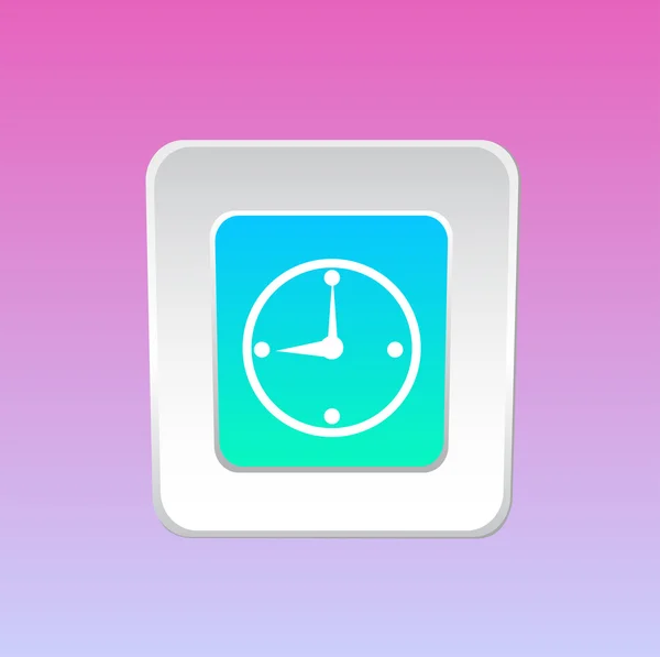 Vector White Clock Icon Stock Vector Image by ©ClassyCatStudio #23983627