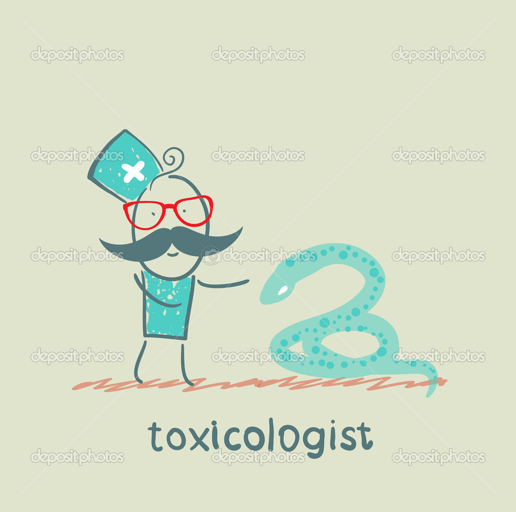 Toxicologist stands next to a snake Stock Vector Image by ©file404 ...