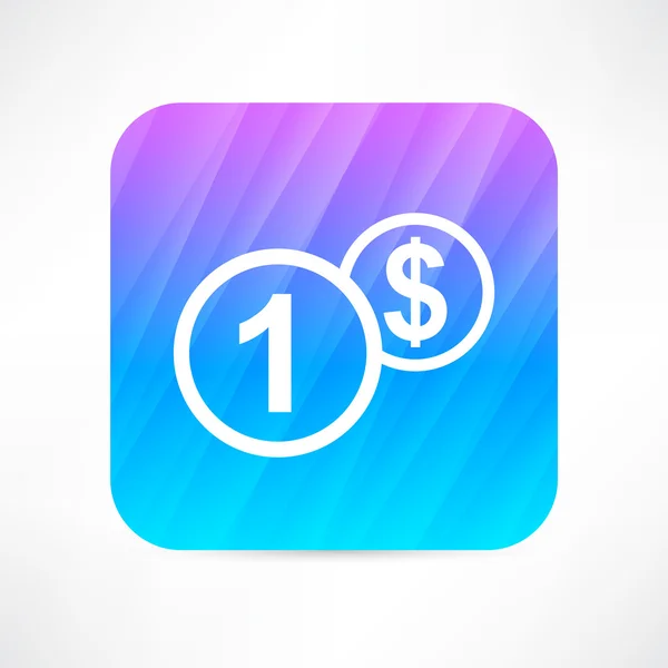 One dollar coin icon Stock Vector Image by ©file404 #39931293
