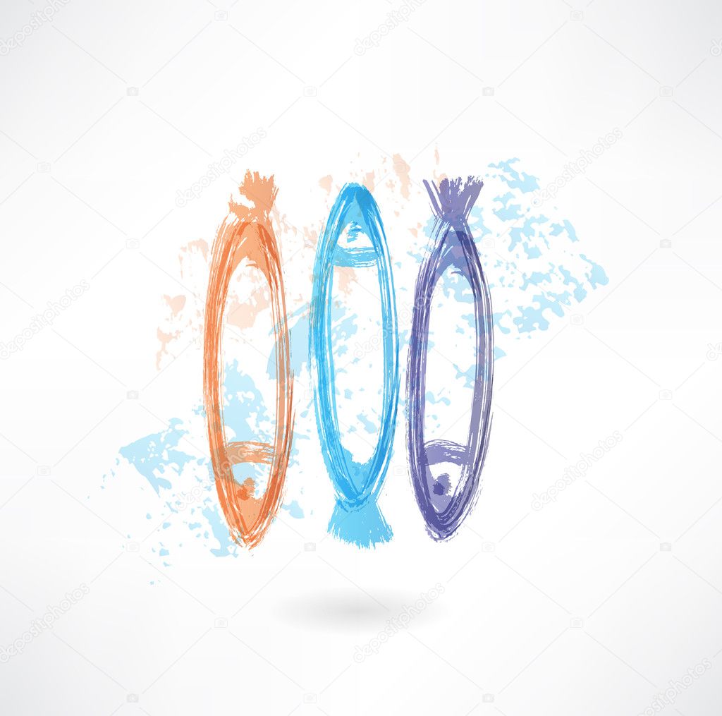 Three fishes grunge icon Stock Vector Image by ©file404 #40360027