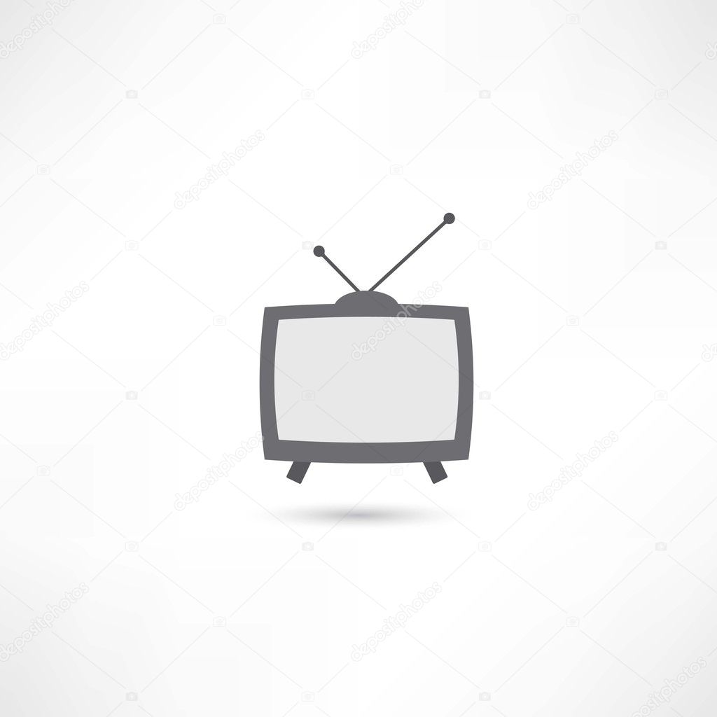 Grey television Stock Vector by ©file404 40360229
