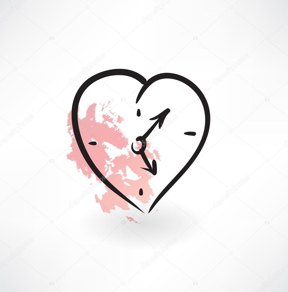 Love time grunge icon Stock Vector by ©file404 44804229