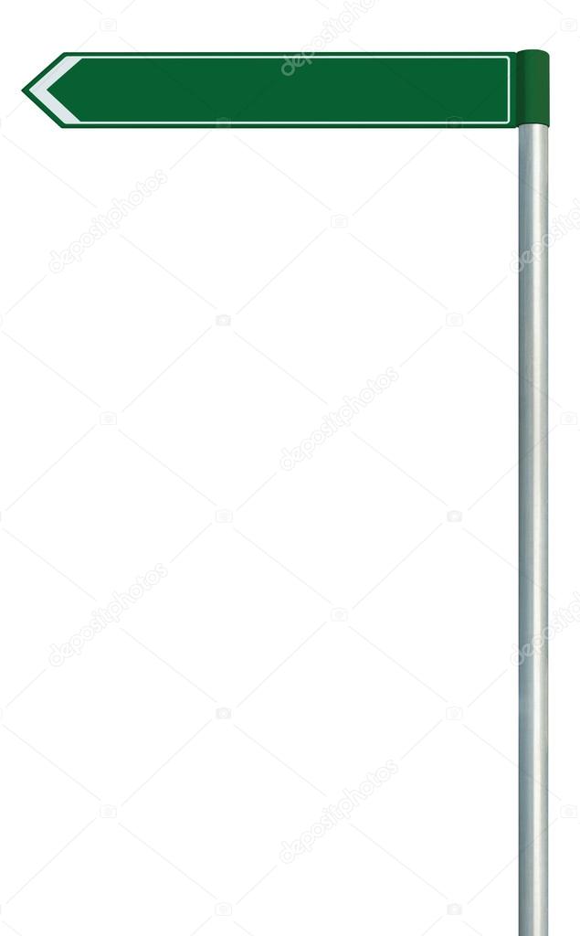 Left road route direction pointer this way sign, green isolated — Stock ...