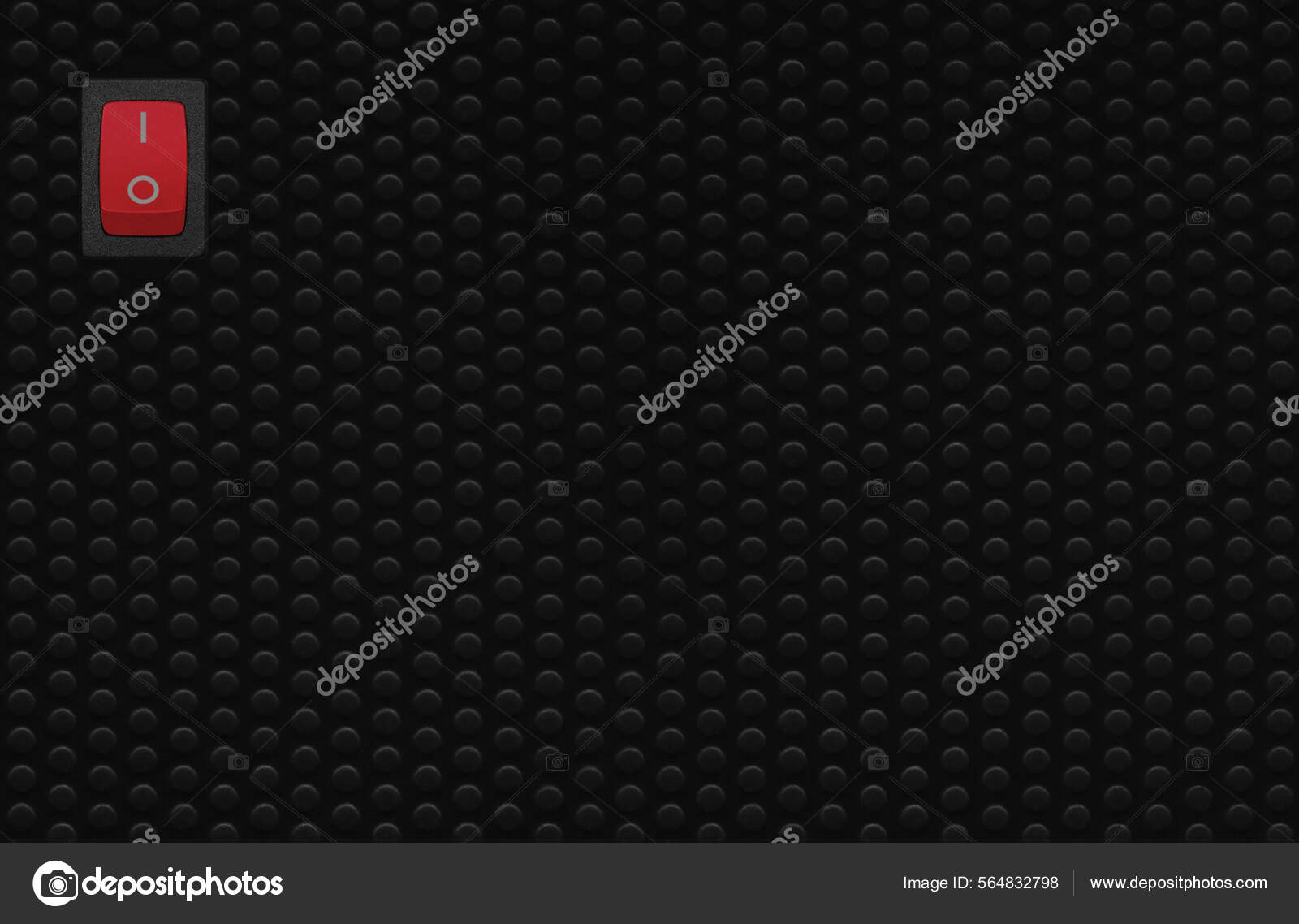 Red Rectangle Rocker Power Switch Position Black Abstract Dot Texture ...