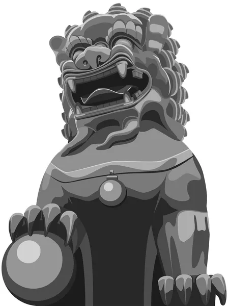 Stone lion china Vector Art Stock Images | Depositphotos