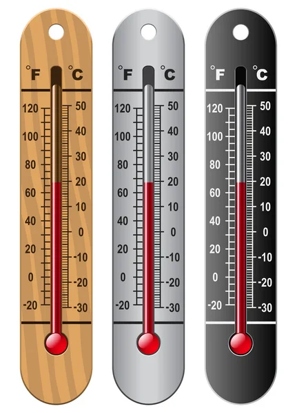 Vector realistic 3d celsius and fahrenheit meteorology, weather ...